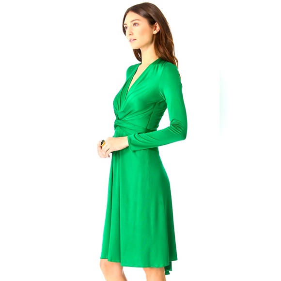 Issa London | Dresses | Issa Green Silk Jersey Wrap Dress | Poshmark